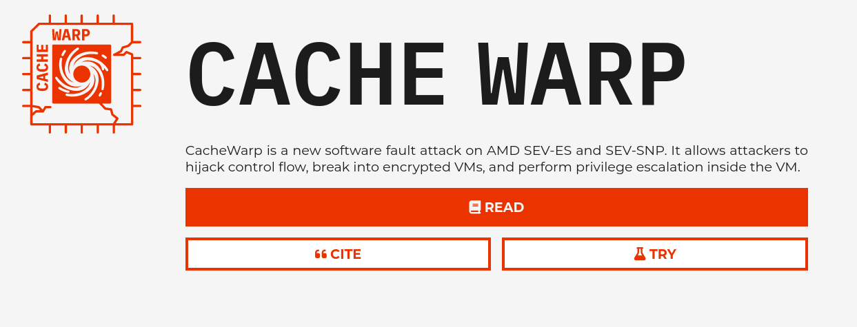 DFN-CERT: "#CacheWarp (CVE-2023-20592) allows remote code ex…" - Infosec Exchange