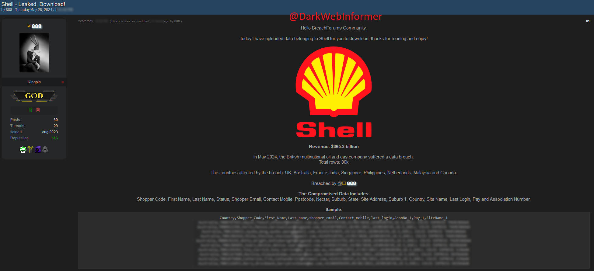 Dark Web Informer :verified_paw:: "🚨DATA BREACH🇬🇧🚨A threat actor ...